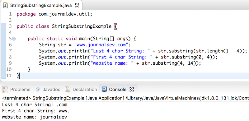 Java Substring From String Java Substring with Code Examples 