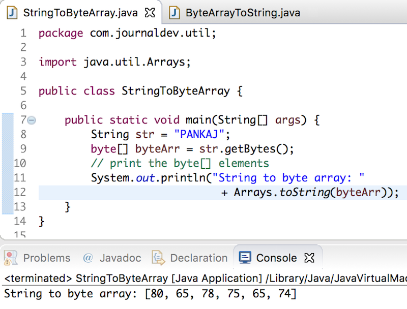 String To Byte Array Byte Array To String In Java DigitalOcean