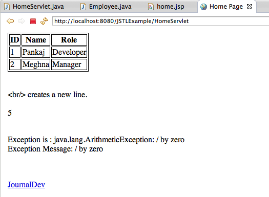 JSTL Tutorial JSTL Tags Example DigitalOcean