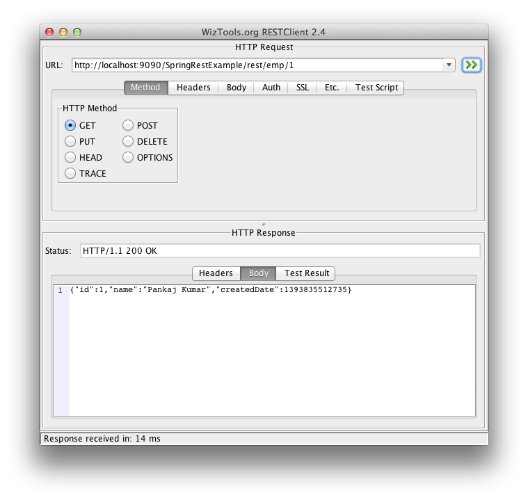 Spring Restful Web Services Example With JSON Jackson And Client 