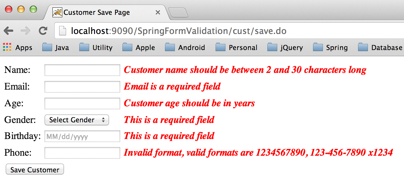 Spring Validation Example Spring MVC Form Validator DigitalOcean