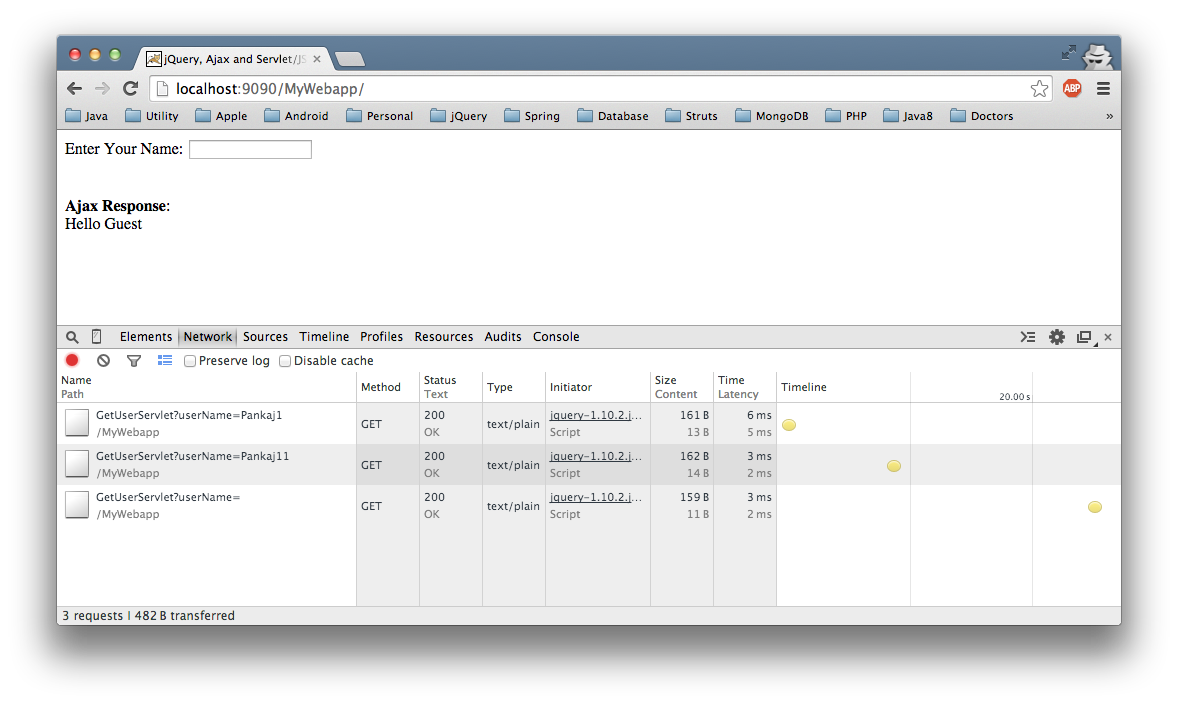 JQuery AJAX JSP Servlet Java Example DigitalOcean