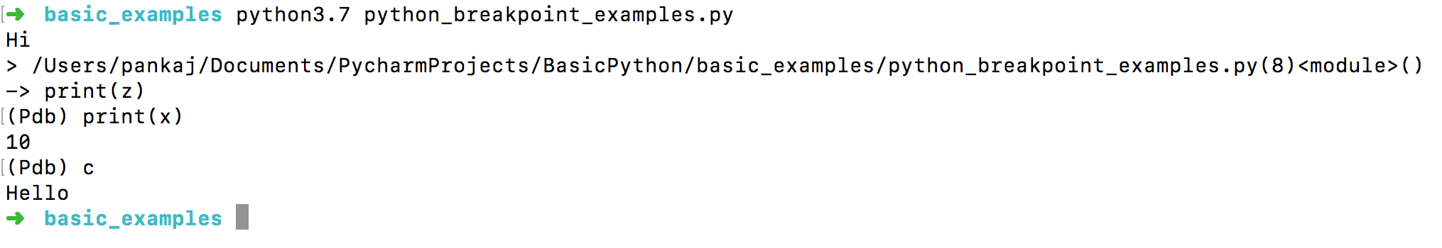 Python Breakpoint DigitalOcean