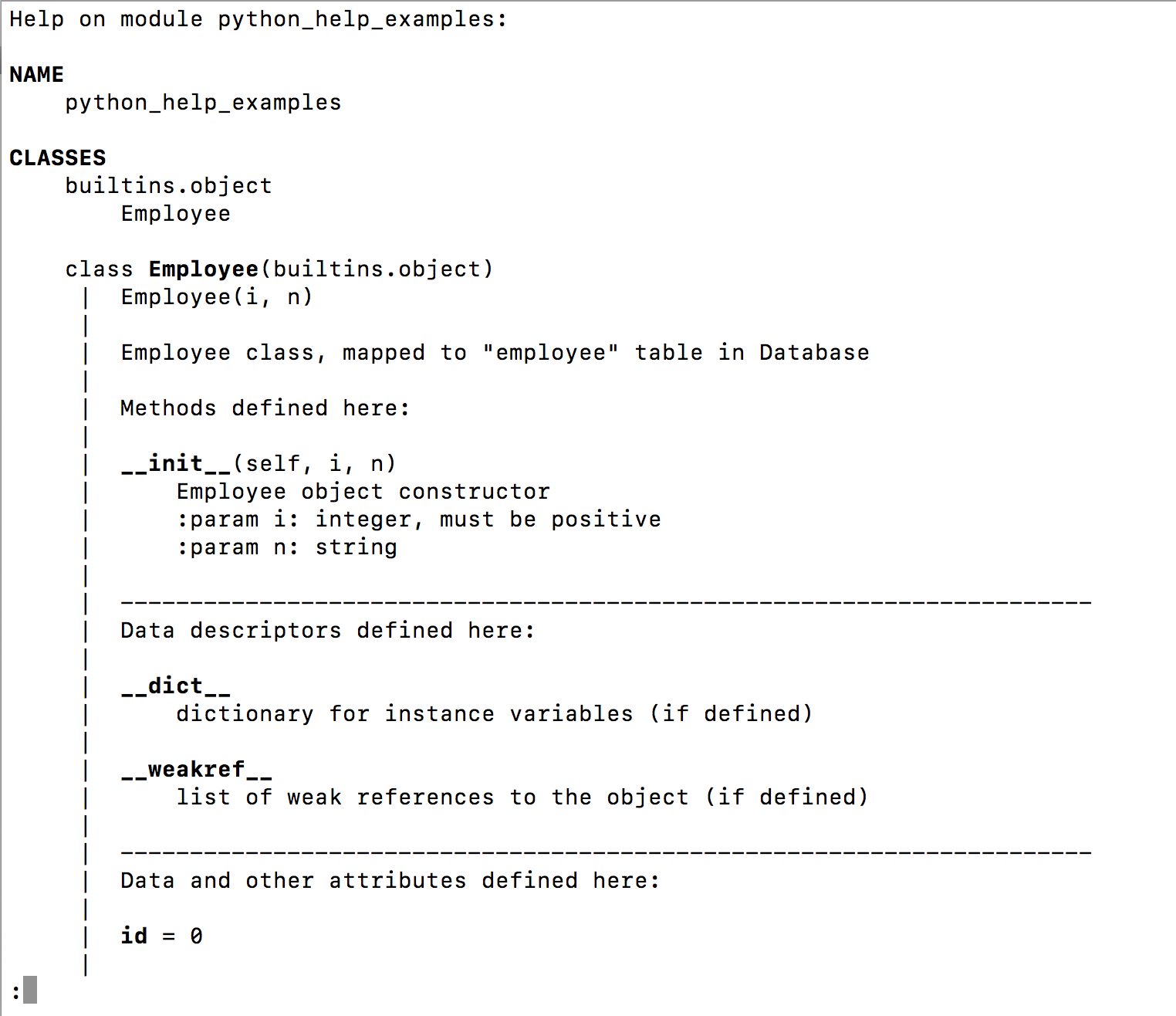 Help In Python Interpreter