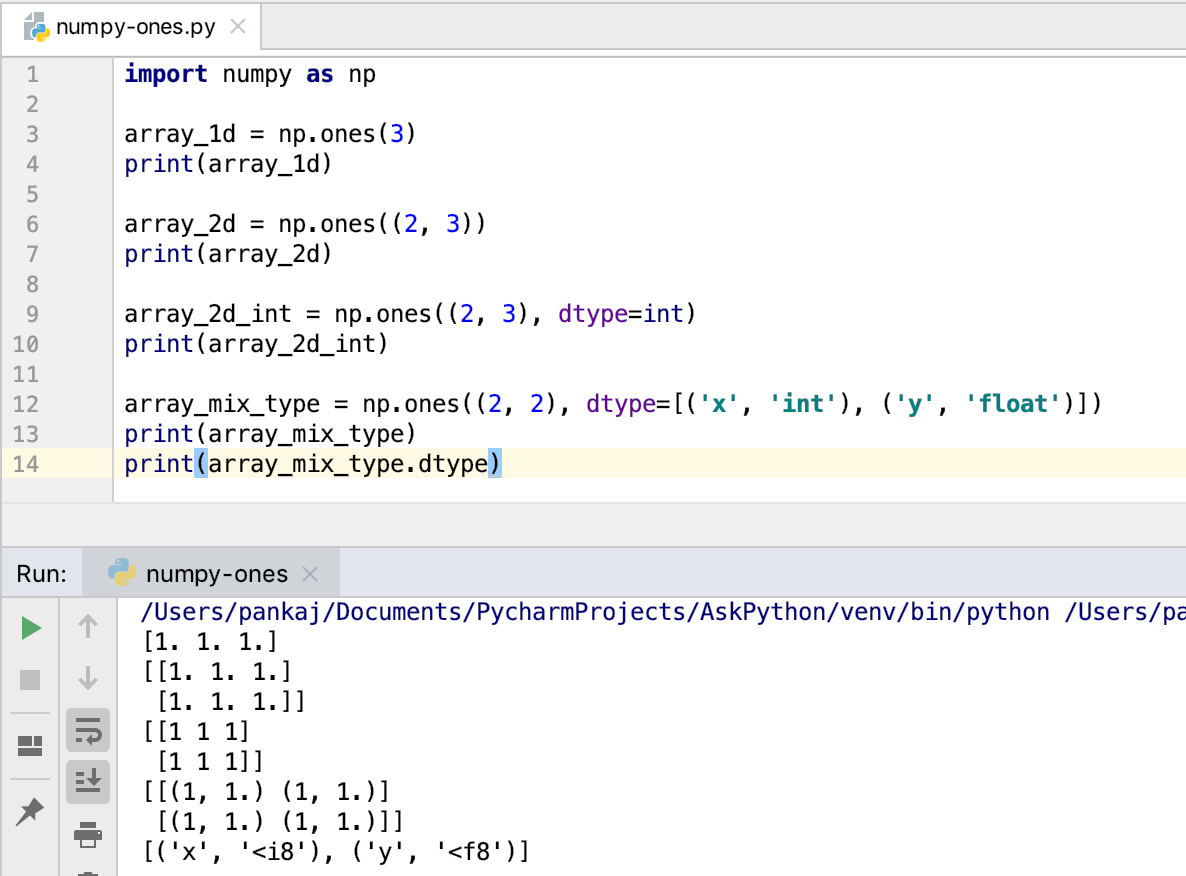 Numpy ones In Python DigitalOcean