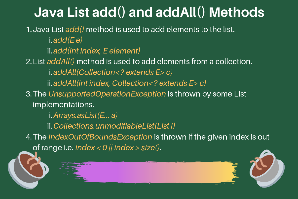 How To Use Add And AddAll Methods For Java List DigitalOcean